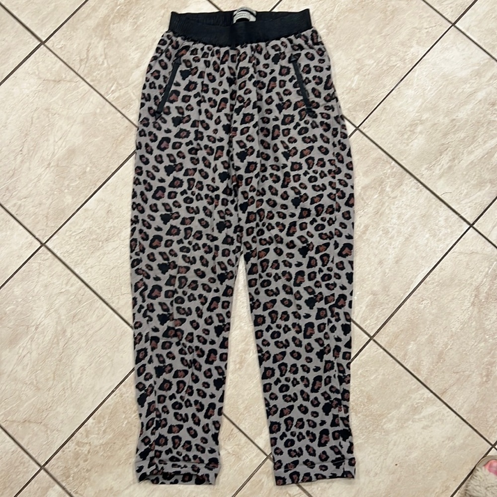 Maison Scotch Leopard Print Linen Pants - Gem